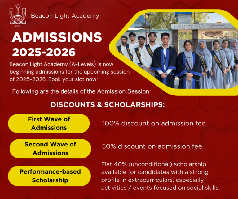 A-Levels Admissions (2025-26) – Beacon Light Academy